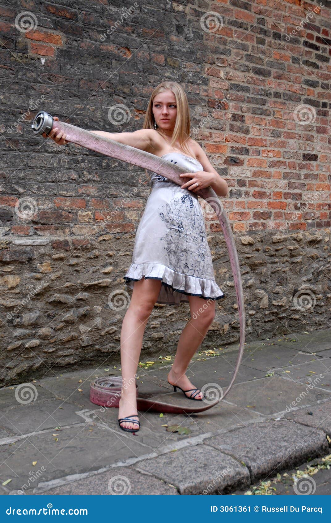 Fire Hose stock image. Image of pipe, sidewalk, striking - 3061361