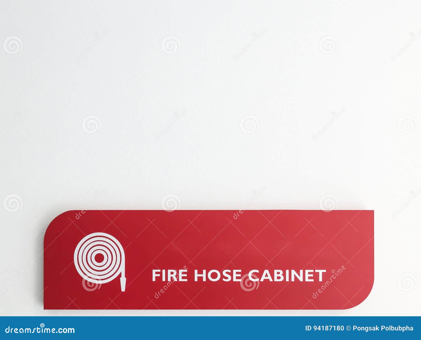 Fire hose cabinet label. stock photo. Image of pressure - 94187180