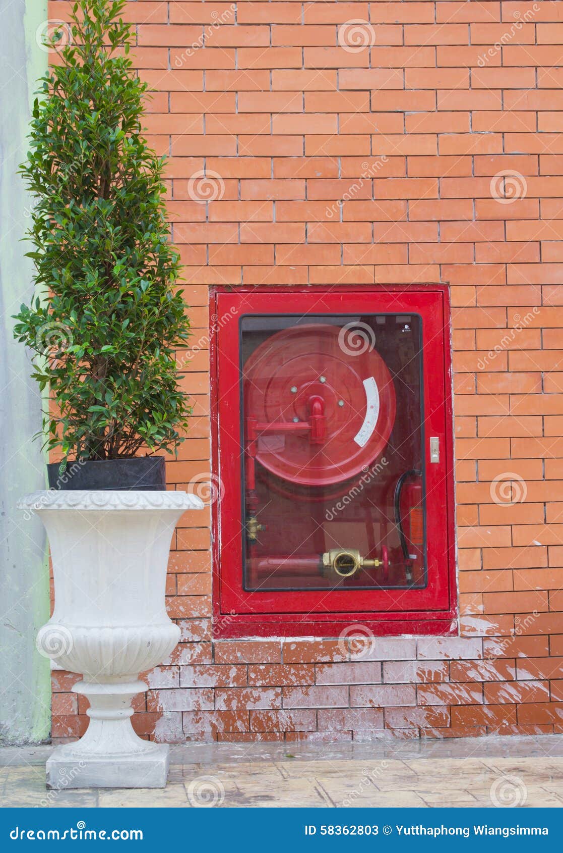 Fire Hose Cabinet stock image. Image of firefighting - 58362803
