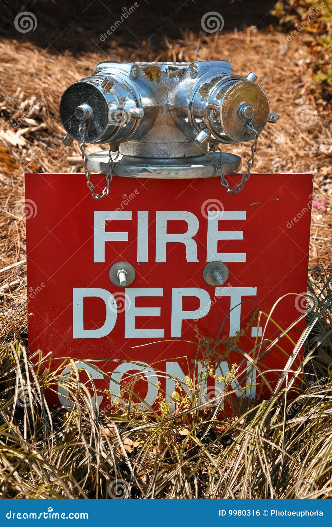 Fire Hose Connection stock photo. Image of connect, text - 9980316