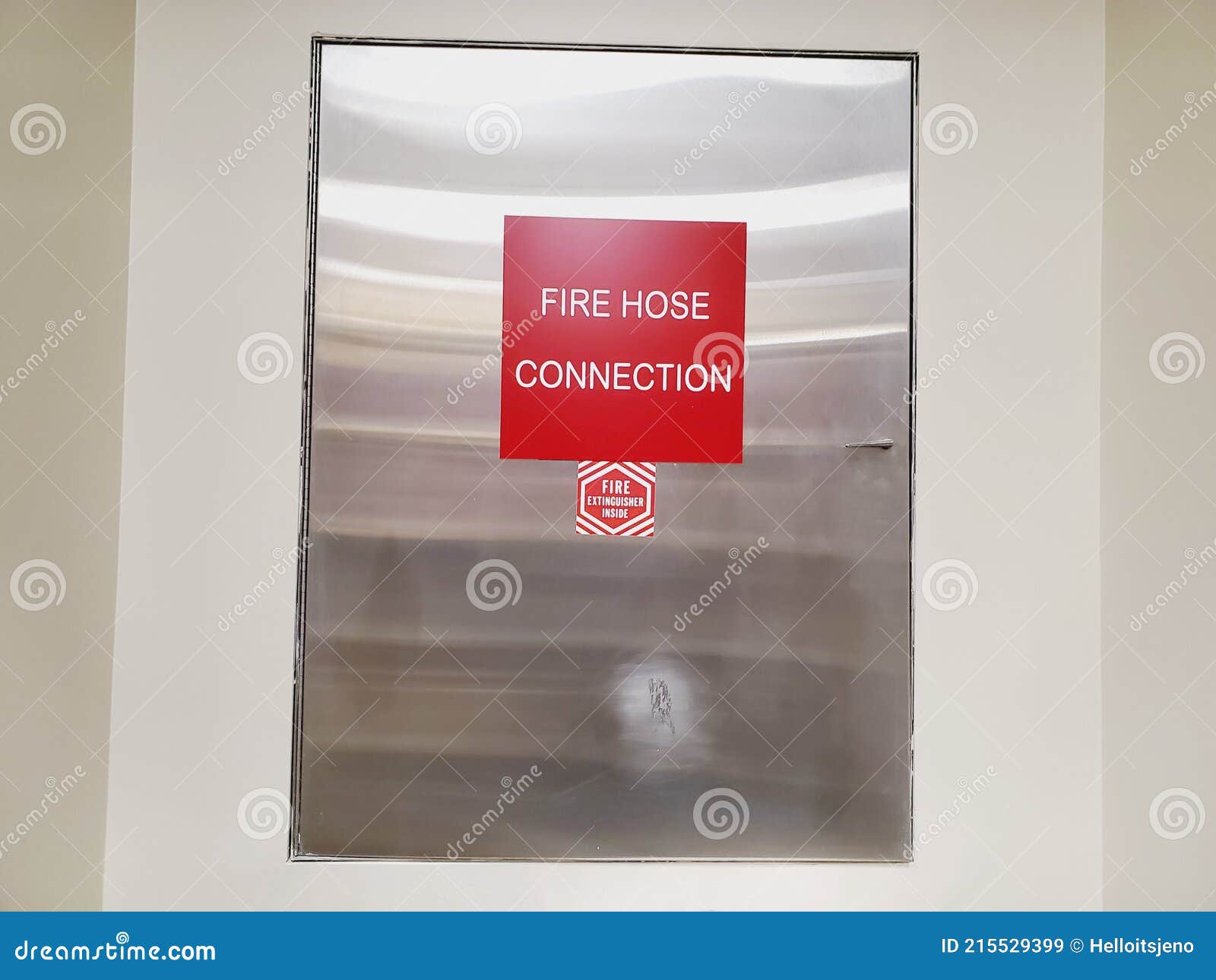 Fire hose connection sign stock image. Image of fire - 215529399