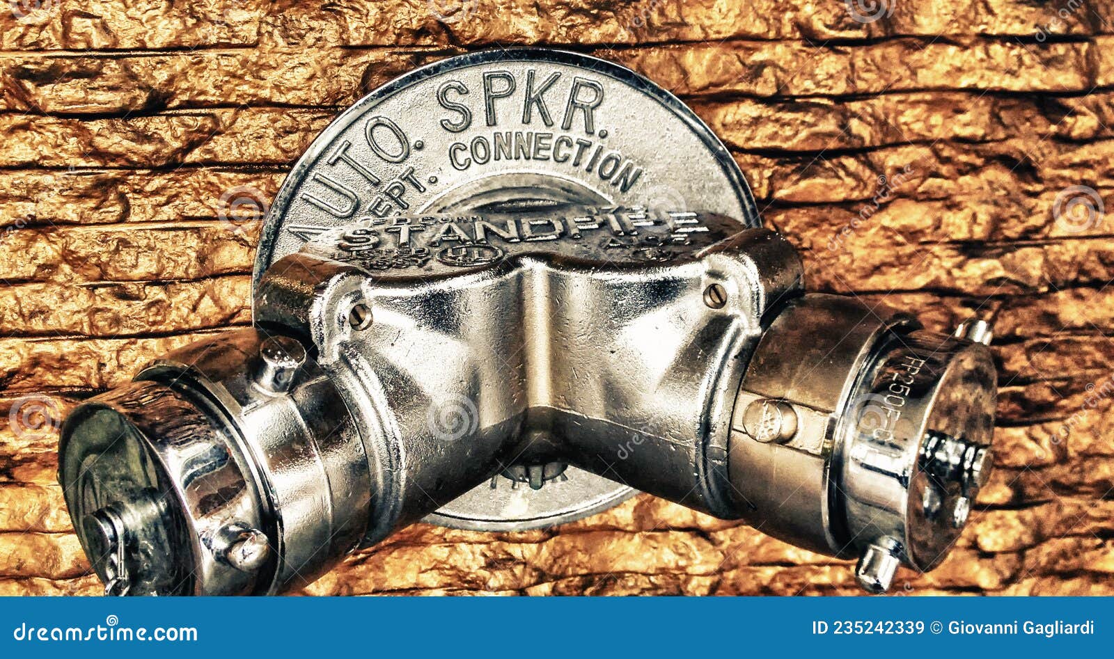 A fire hose connector stock image. Image of fighter - 235242339