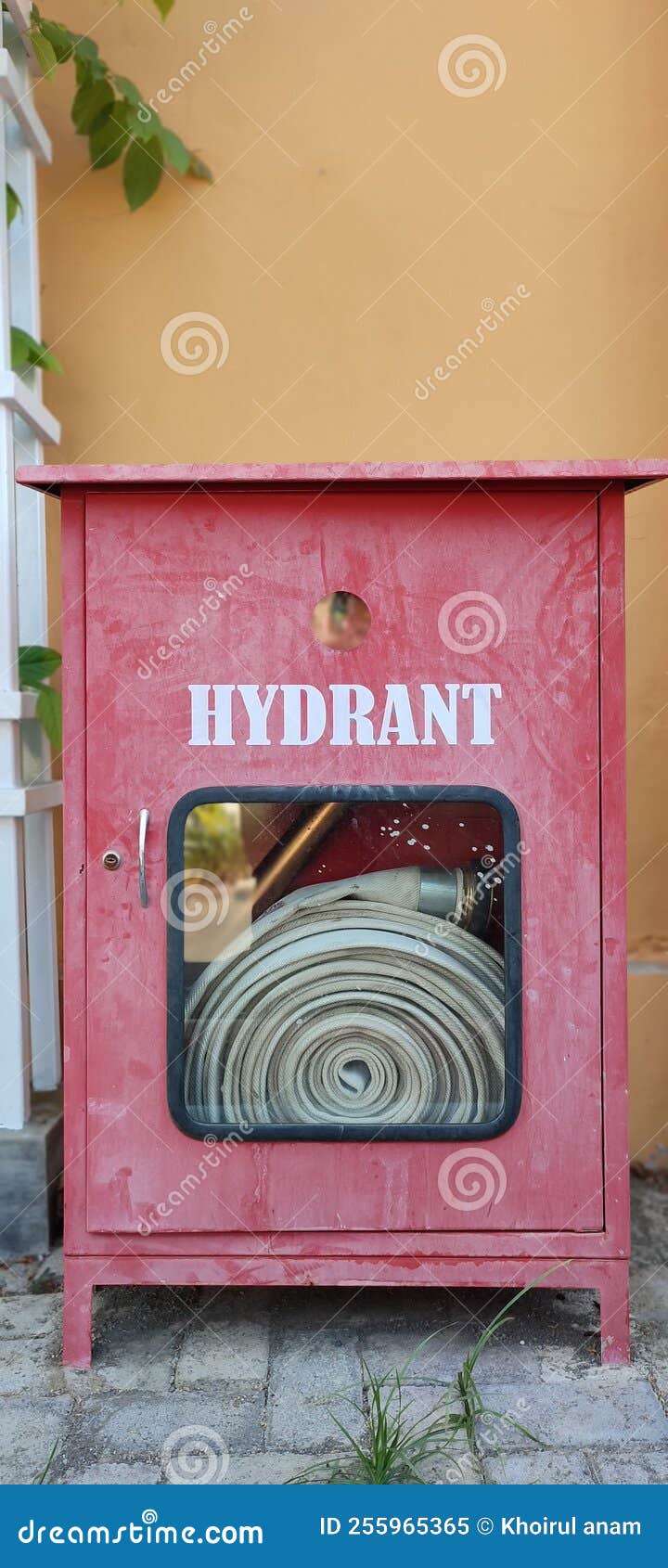 Fire Hose and Hydrant at Building Stock Image - Image of extinguisher ...