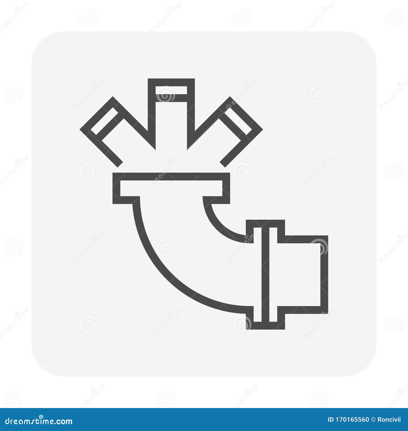 Fire hose icon stock vector. Illustration of line, icon - 170165560