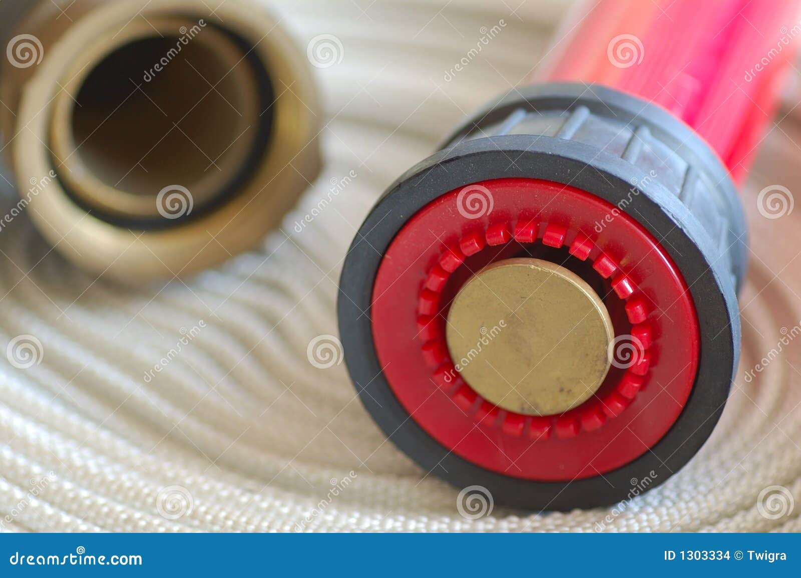 Fire Hose Nozzle stock photo. Image of nozzle, fire, connector - 1303334
