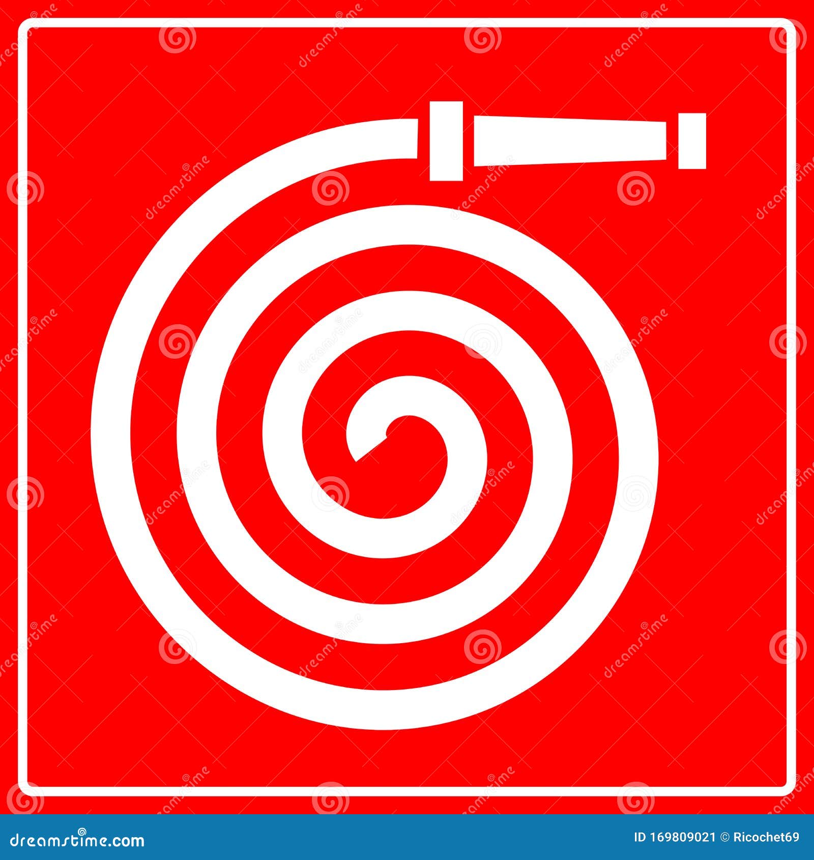 Fire hose nozzle symbol stock illustration. Illustration of danger ...