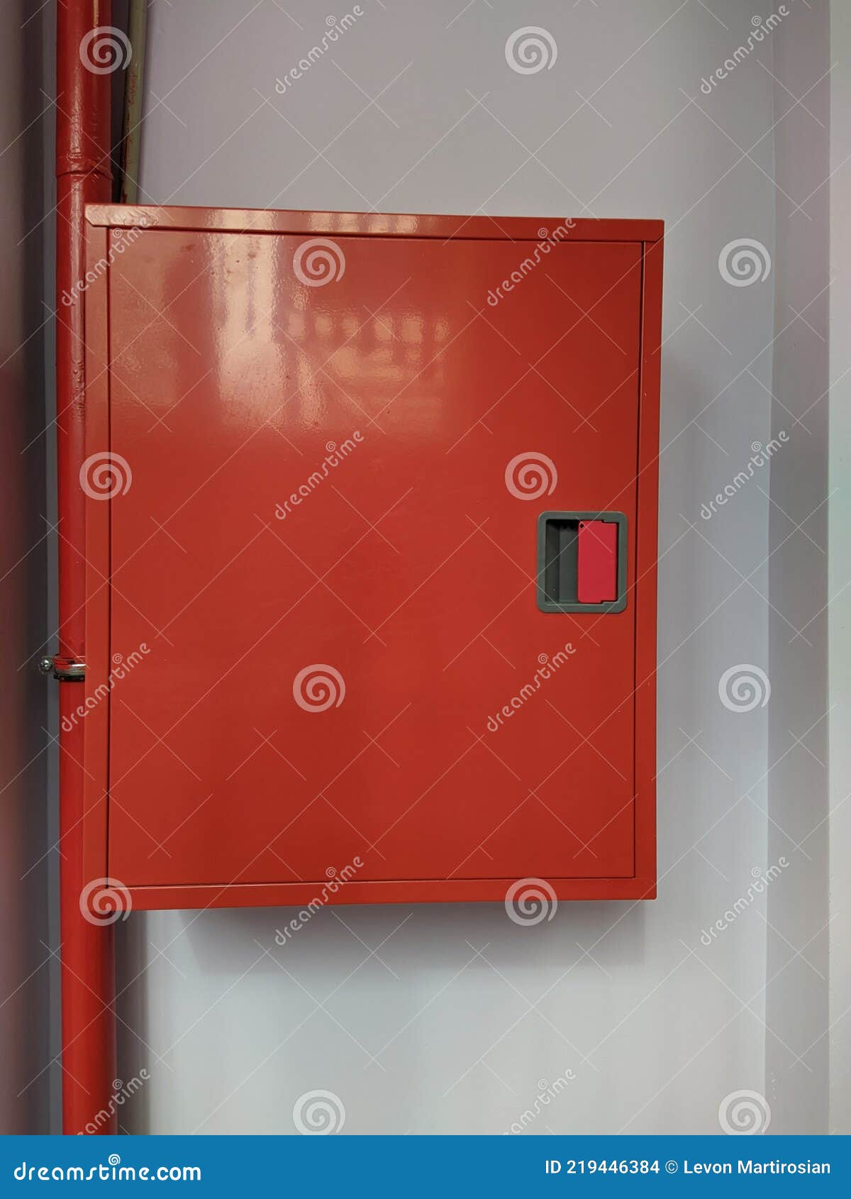 Fire Hose Packed Inside of Red Emergency Box Stock Photo - Image of ...
