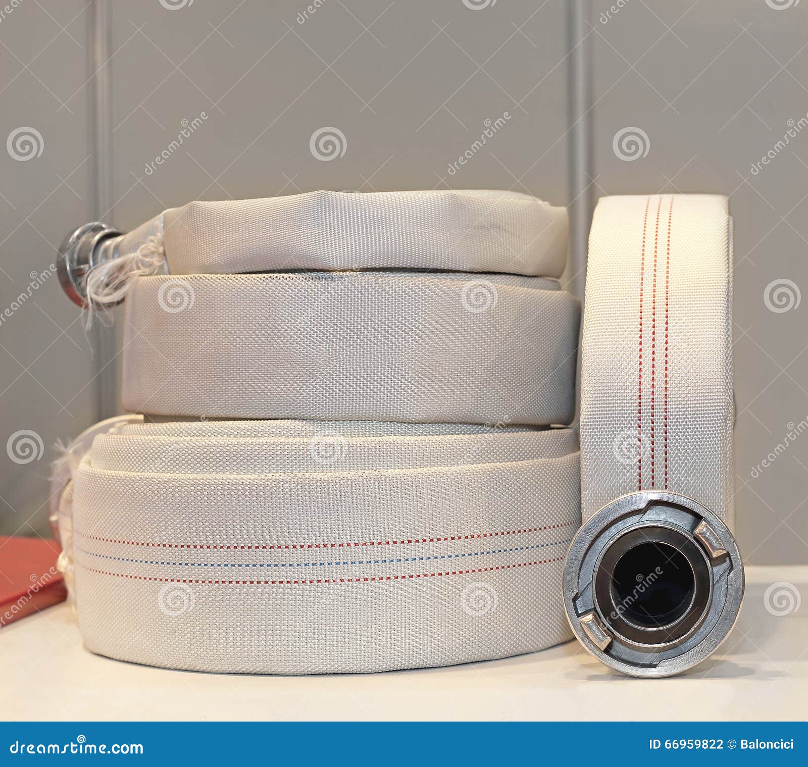 Fire Hose Roll stock photo. Image of emergency, hose - 66959822