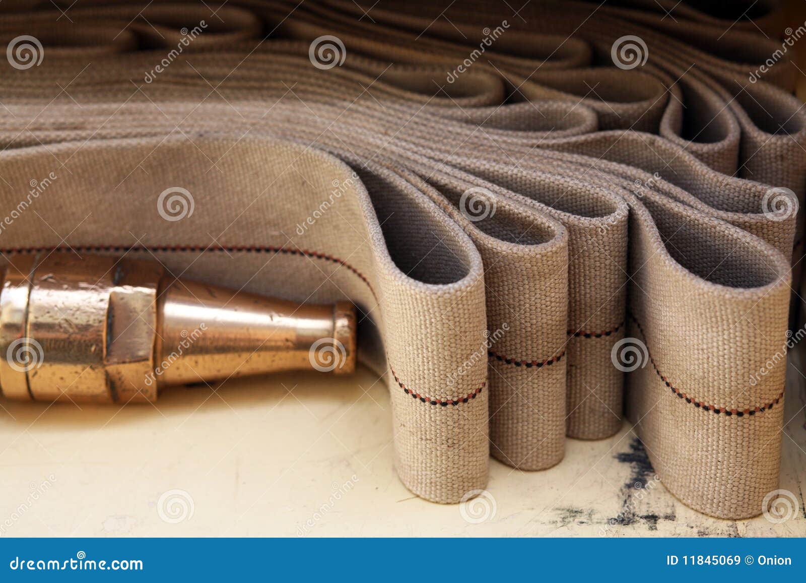 Fire hose in storage stock image. Image of fire, metal - 11845069