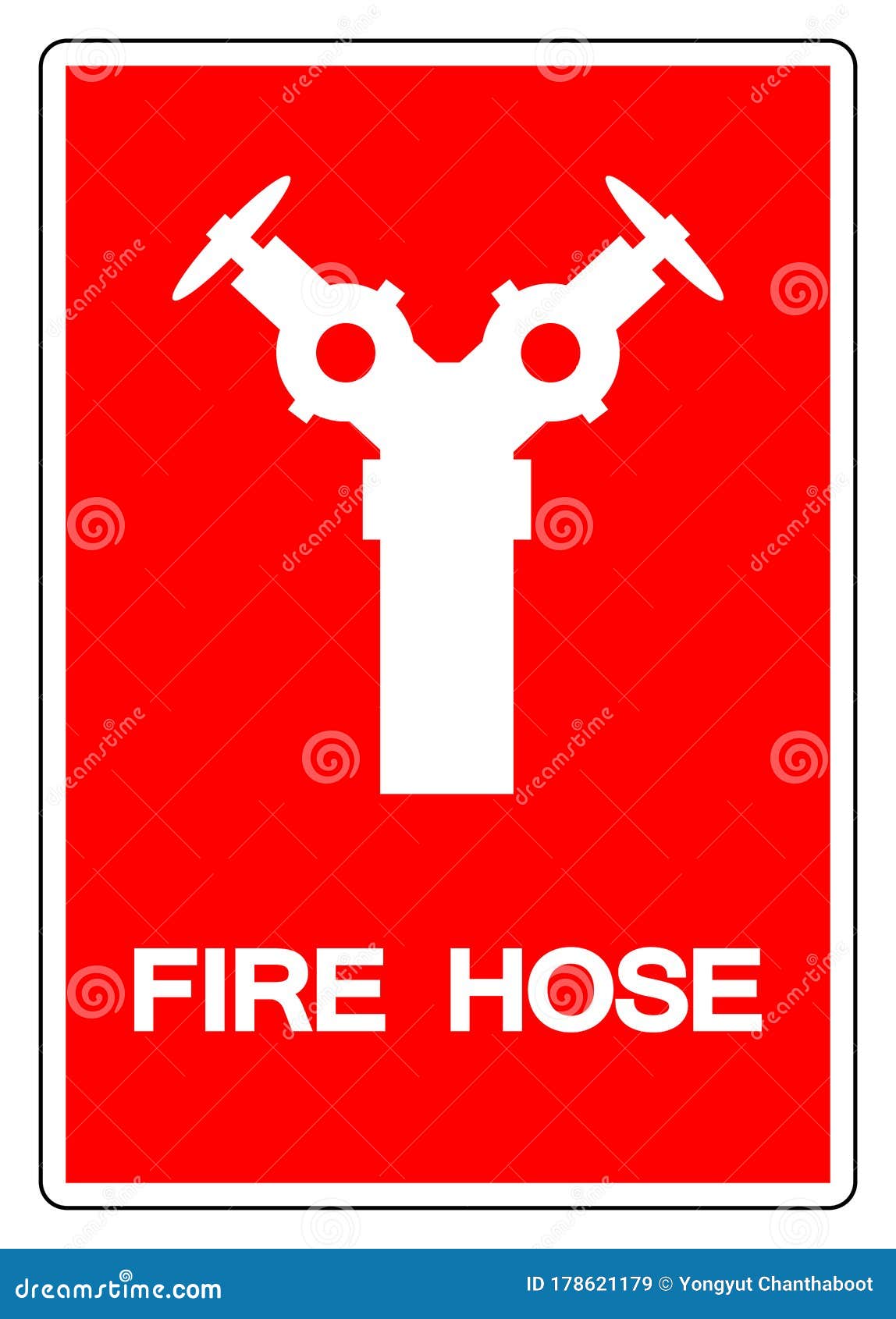 Fire Hose Symbol Sign, Vector Illustration, Isolate on White Background ...