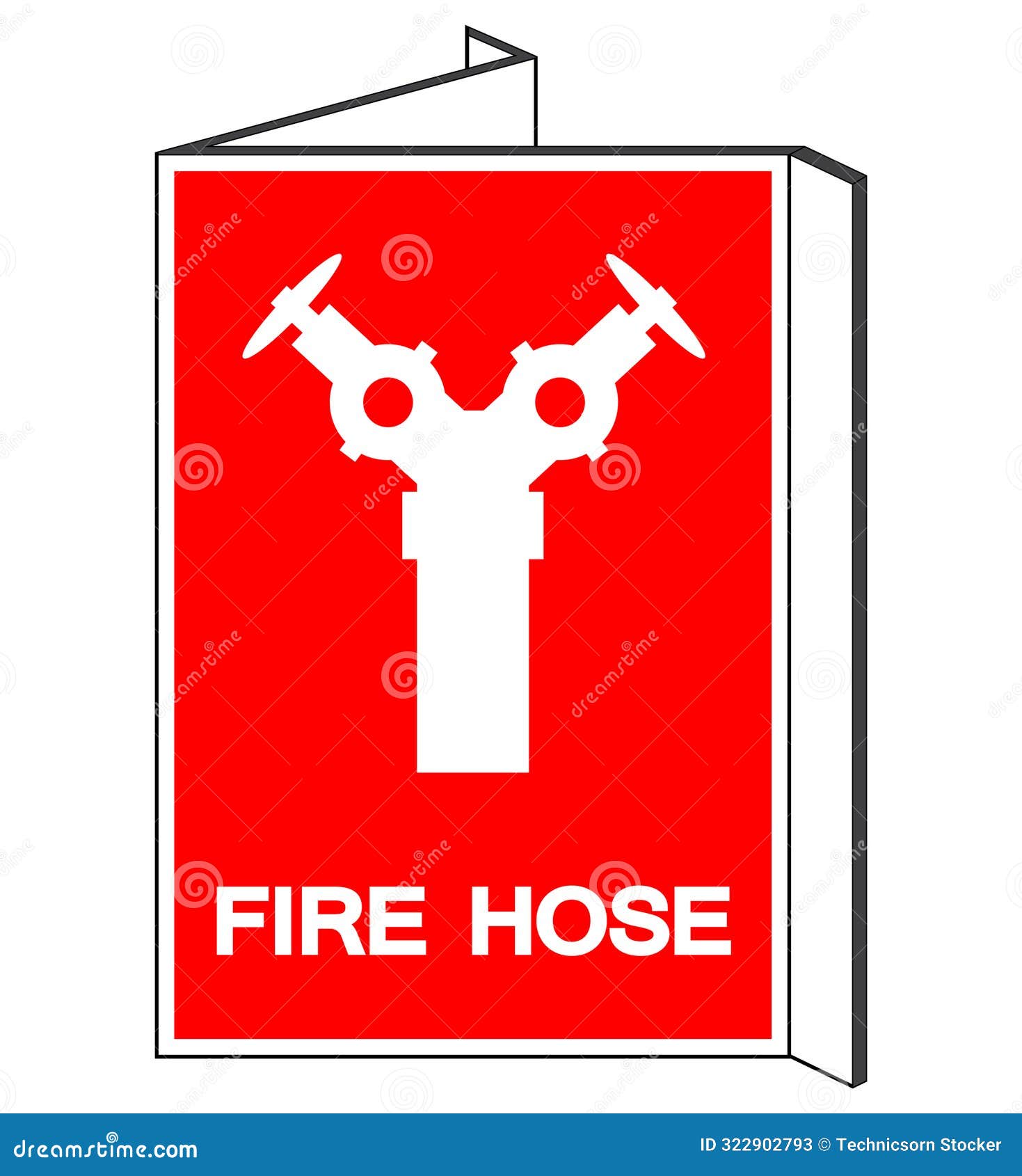 Fire Hose Symbol Sign, Vector Illustration, Isolate on White Background ...