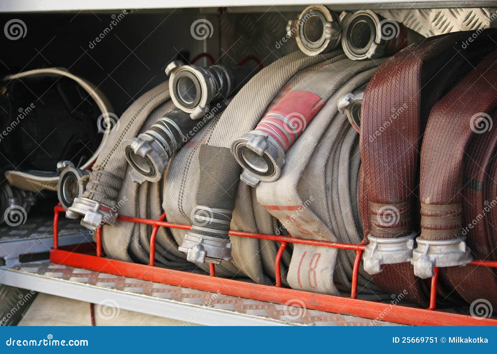 Fire hoses stock image. Image of coiled, safety, fire - 25669751