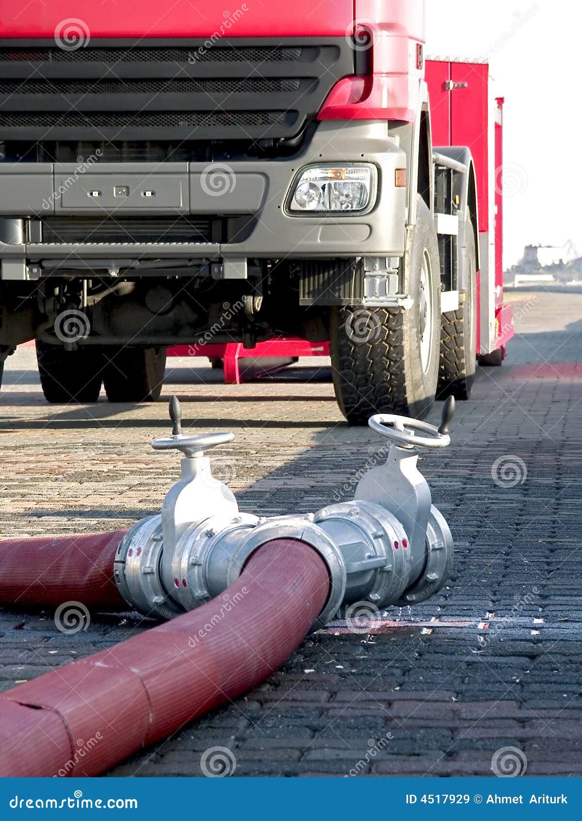 Fire hoses on ground stock image. Image of joint, ground - 4517929