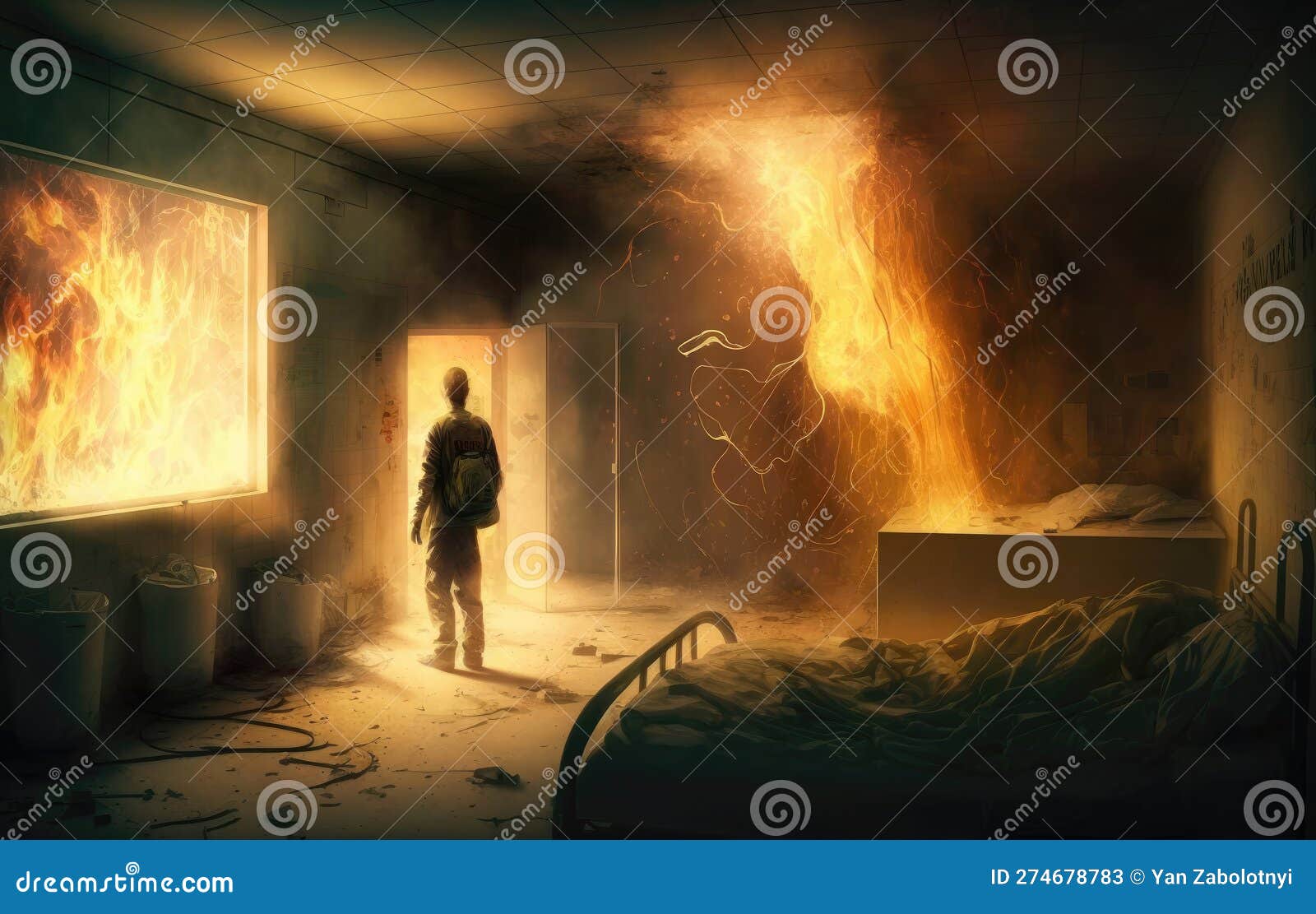 Flames Hospital Smoke Stock Illustrations – 46 Flames Hospital Smoke ...