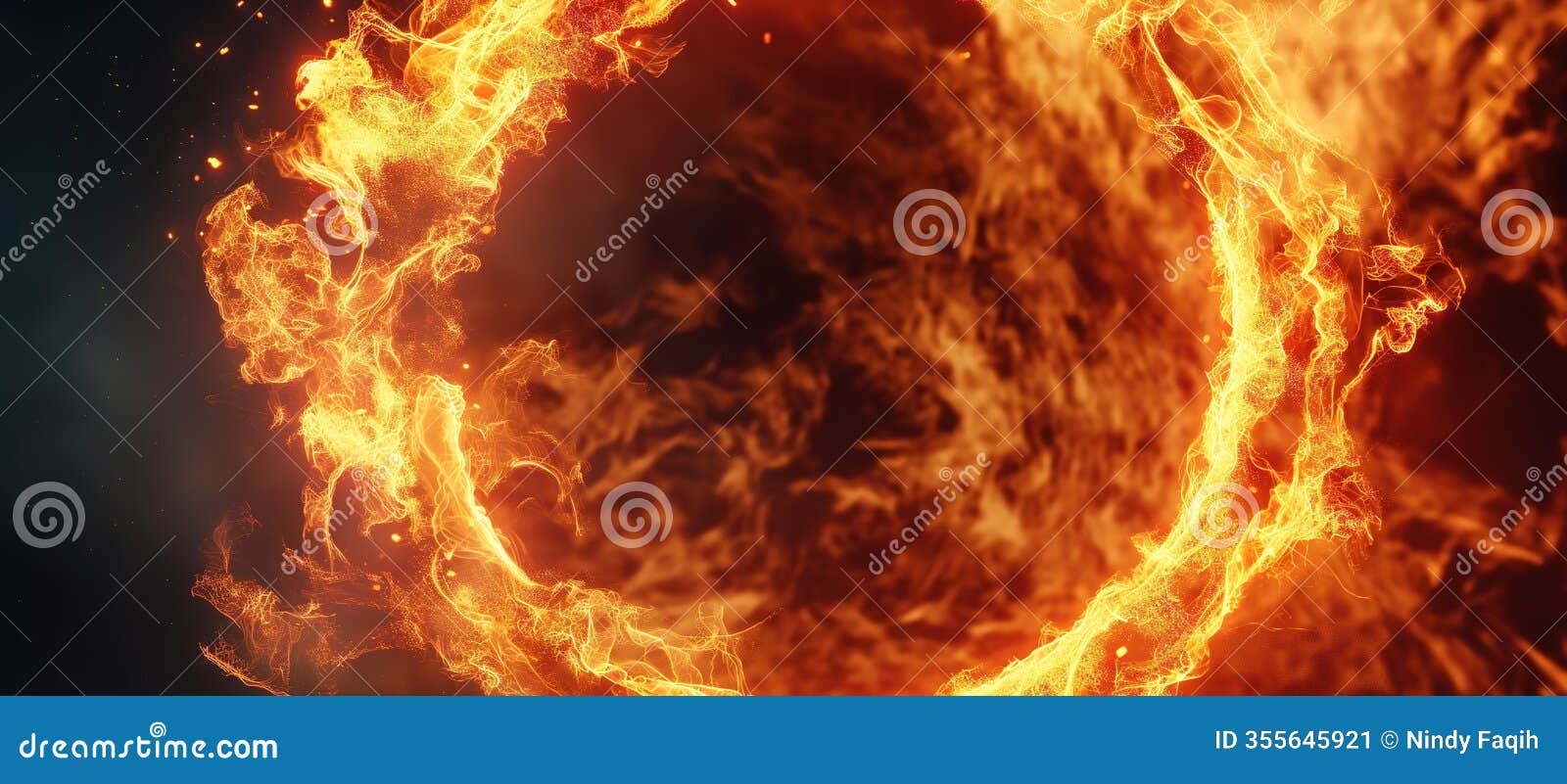 Fire Hot Circle Hole Background, Burn, Flame Stock Illustration ...