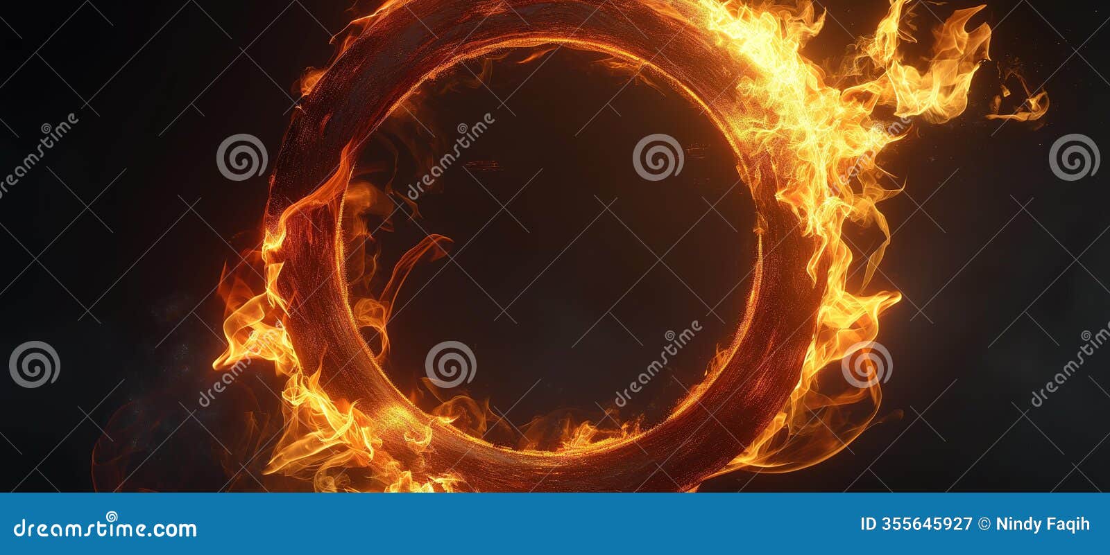 Fire Hot Circle Hole Background, Burn, Flame Stock Illustration ...