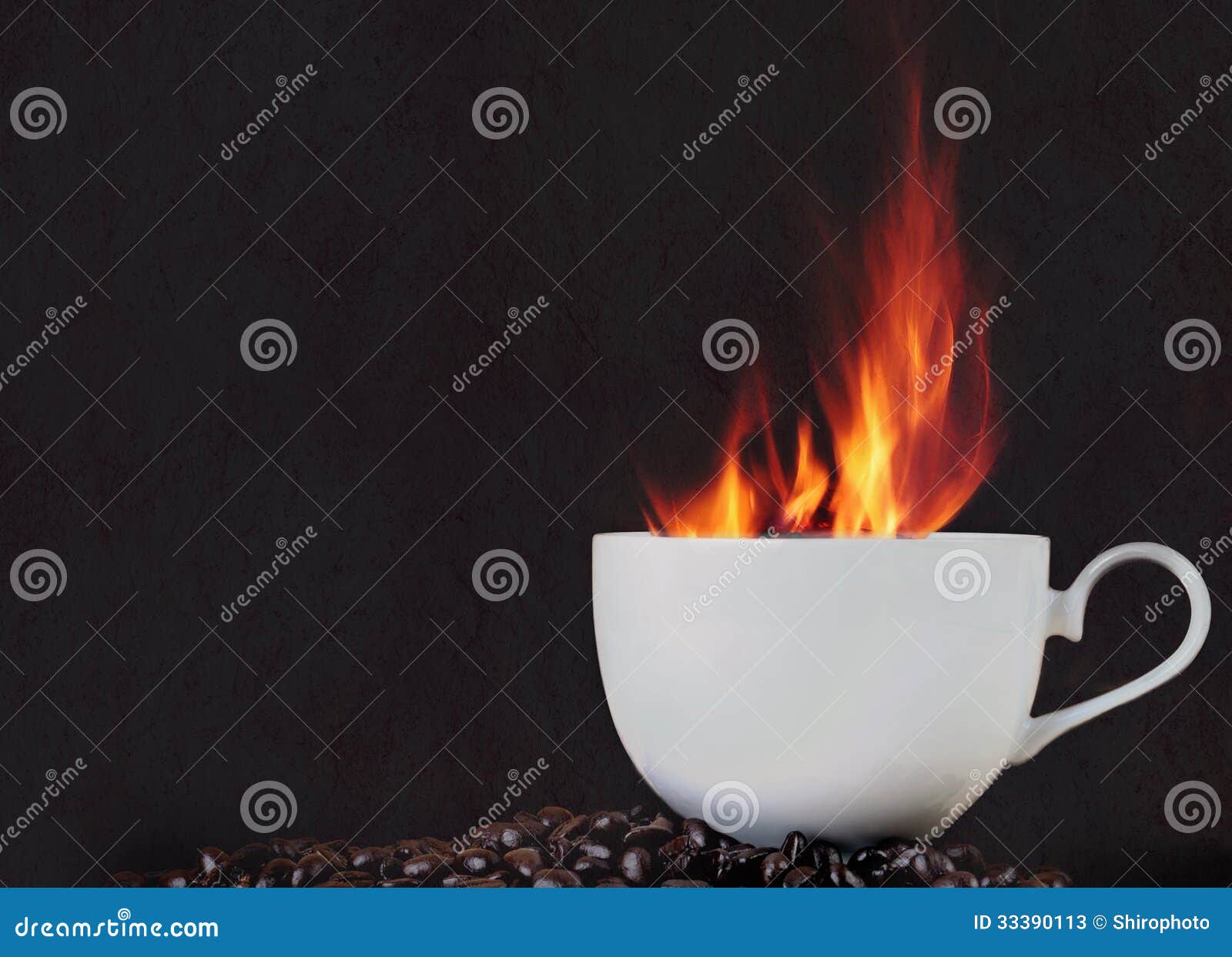 Fire hot coffee stock image. Image of fire, press, cappuccino - 33390113