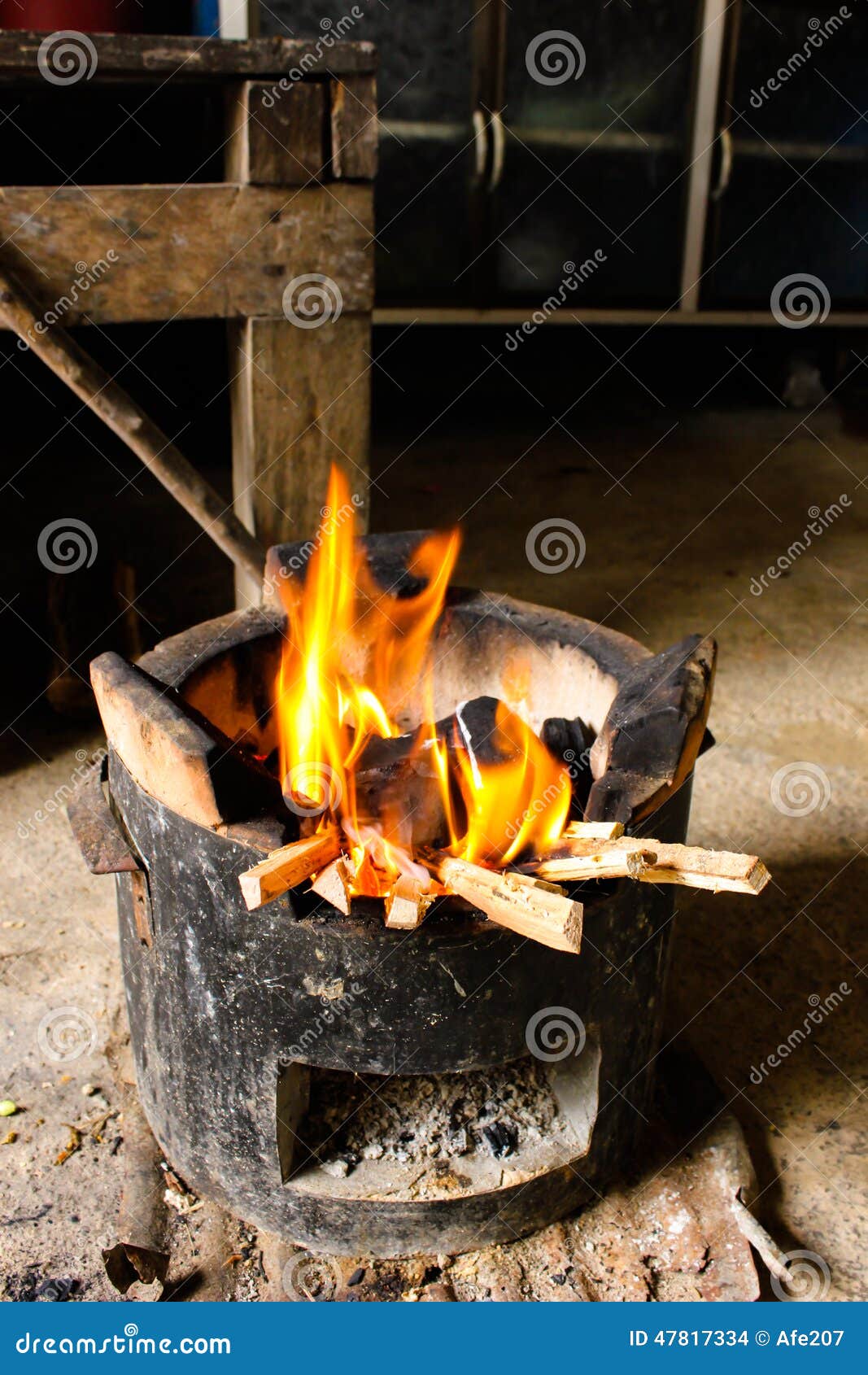 Fire Hot Flame on Stove Charcoal for Cooking Stock Photo - Image of ...