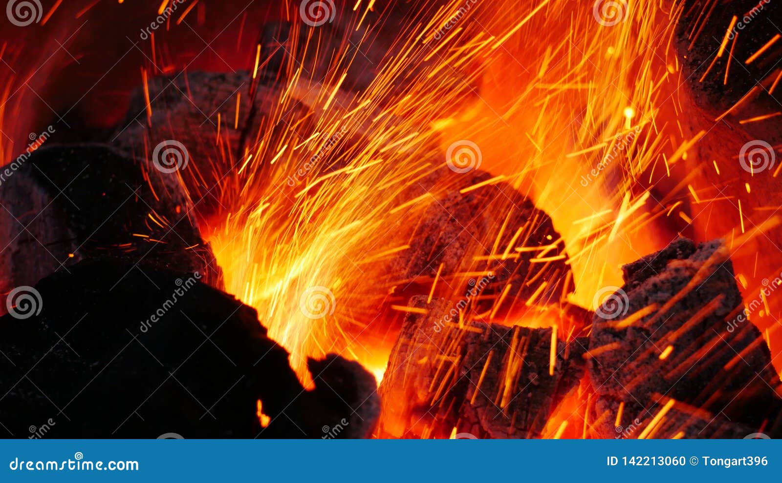 Fire in a hot stove stock photo. Image of broken, color - 142213060