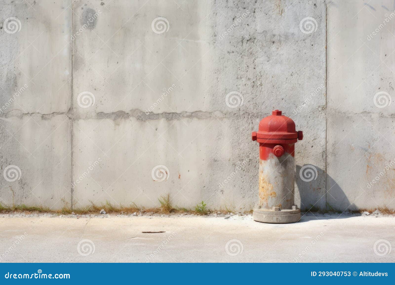 A Fire Hydrant Against a Concrete Background Stock Illustration ...