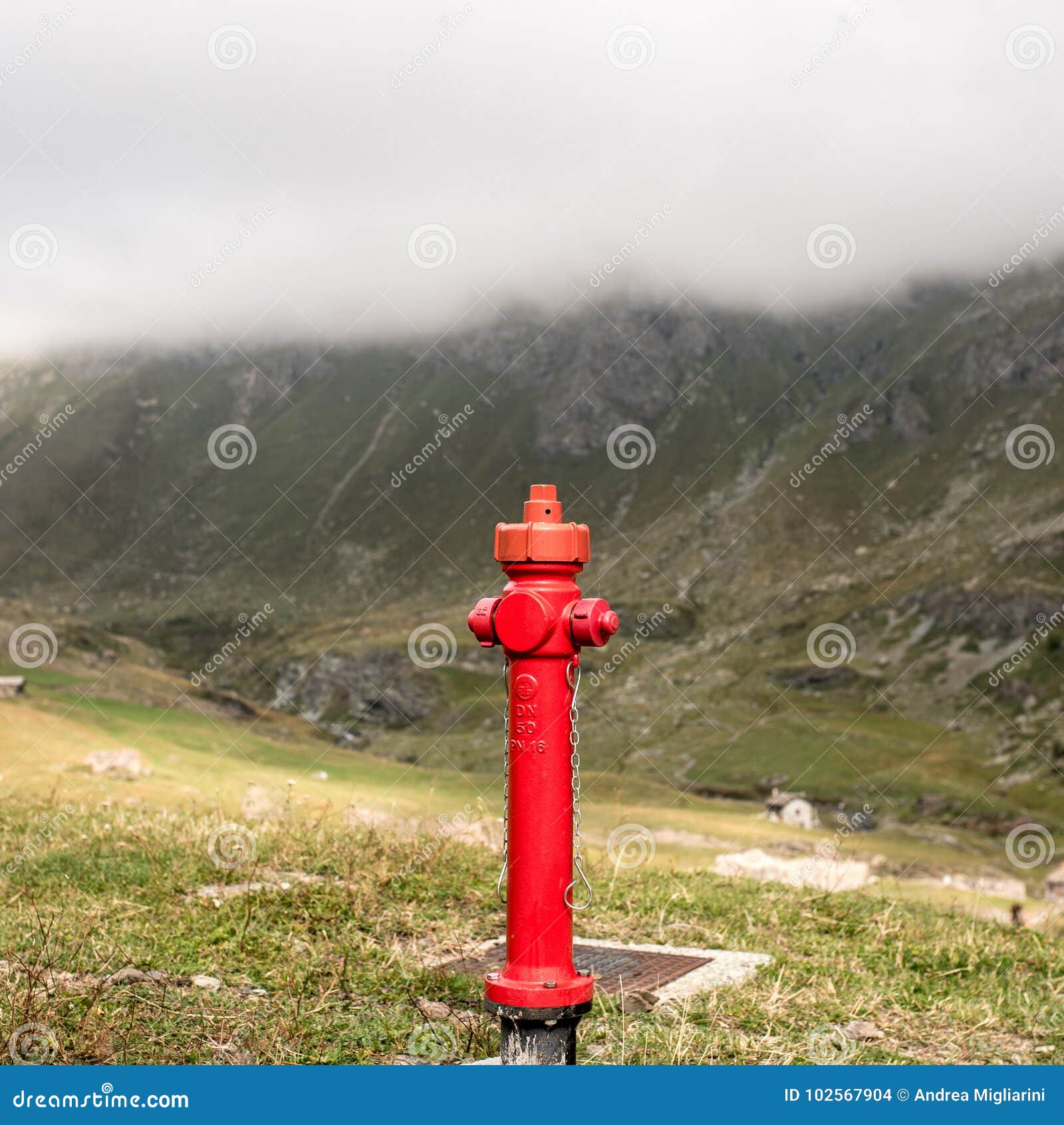 Fire Hydrant in Alpine Scene Stock Photo - Image of danger, hydrant ...