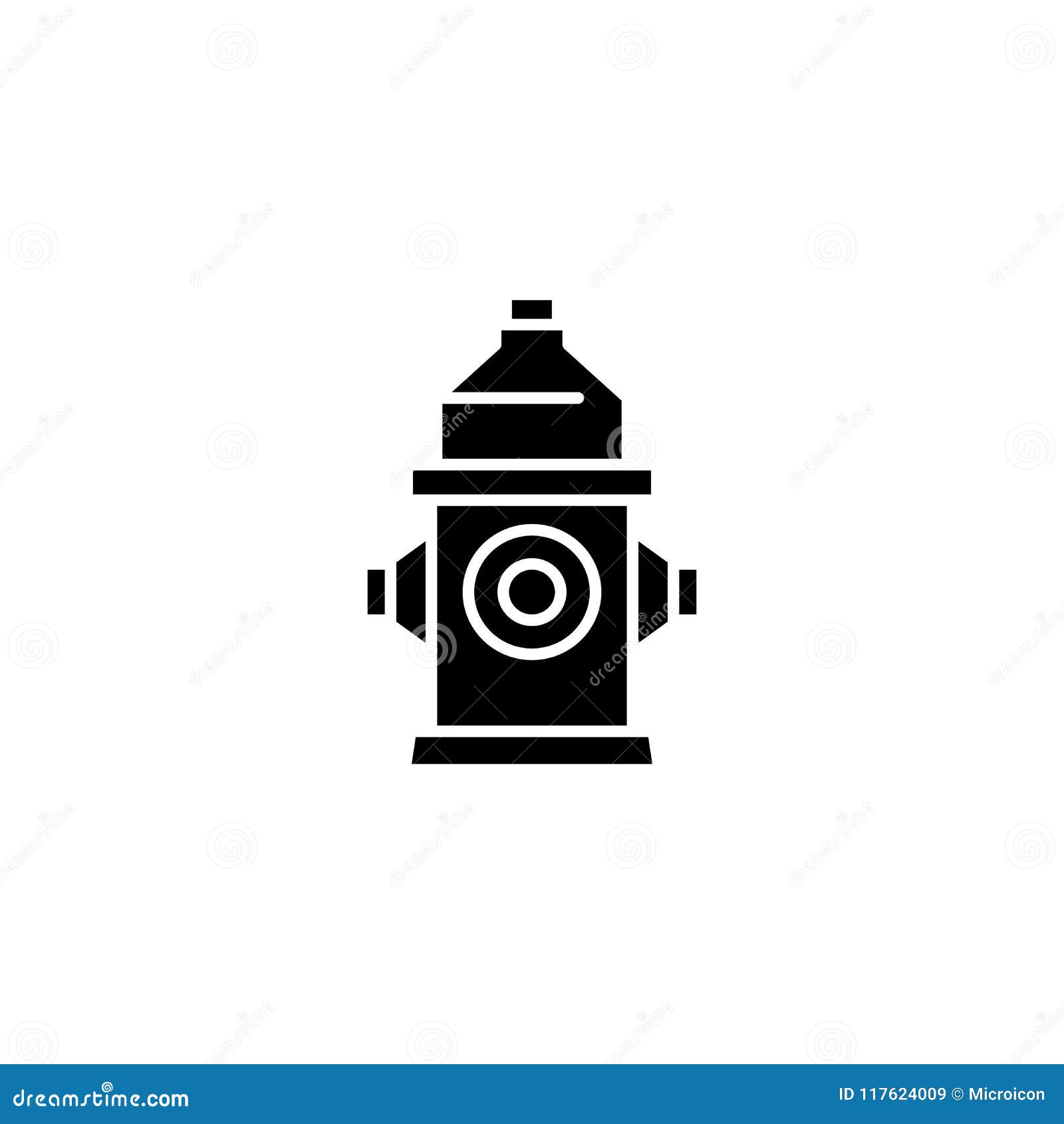 Fire Hydrant Black Icon Concept. Fire Hydrant Flat Vector Symbol, Sign ...