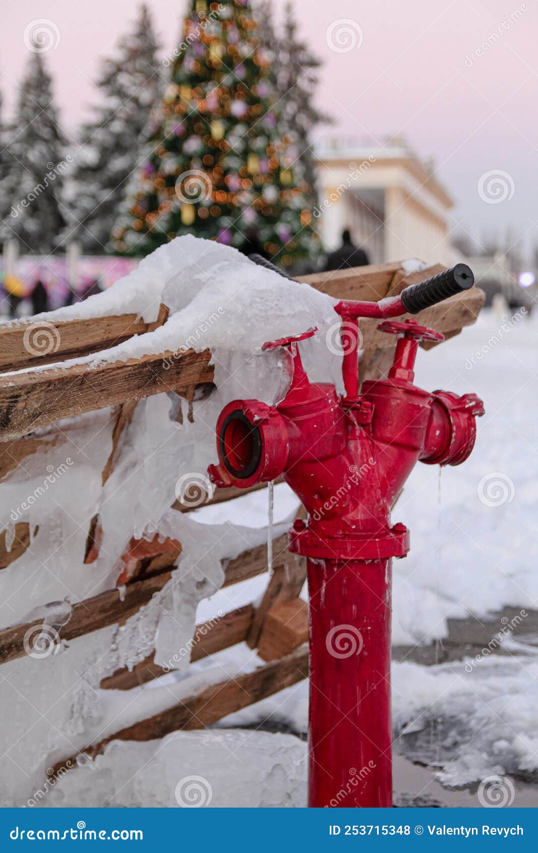 Fire Hydrant Closeup in Winter Stock Photo - Image of iron, sculpture ...