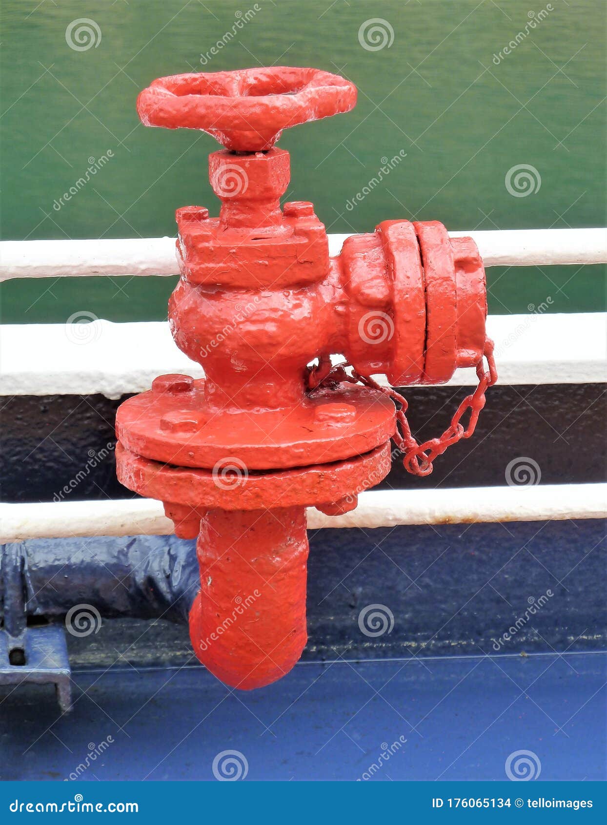 Fire Hydrant on a Cruise Ship Stock Photo - Image of hose, metal: 176065134