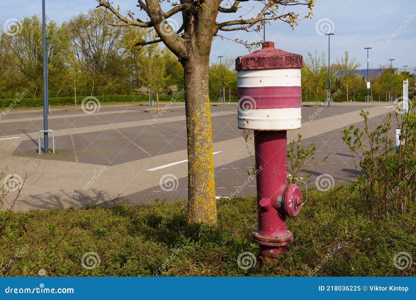 Fire Hydrant in an Empty Parking Lot Stock Image - Image of force ...