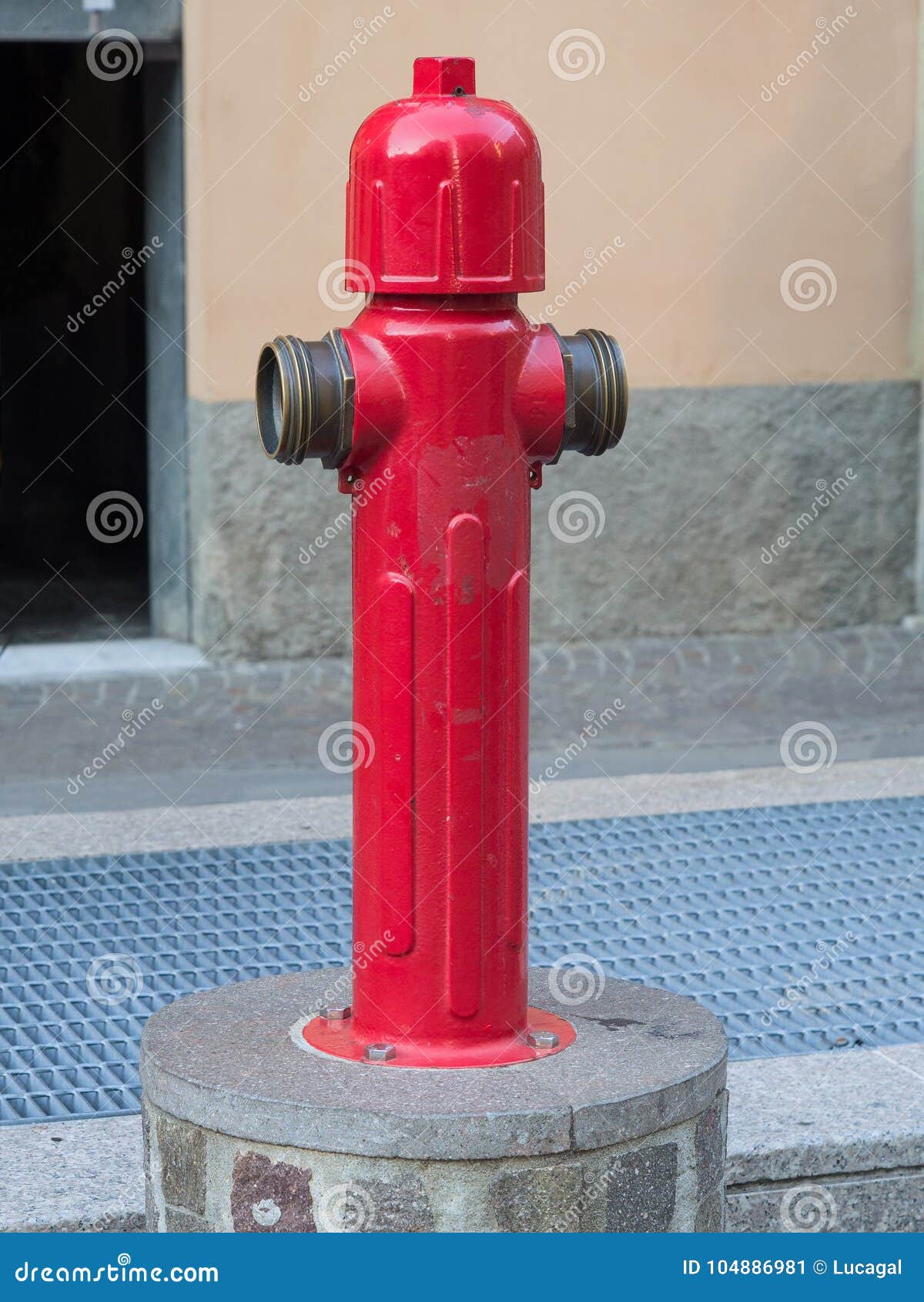 Fire Hydrant or Fireplug Connection for Firefighters in Public Stock ...