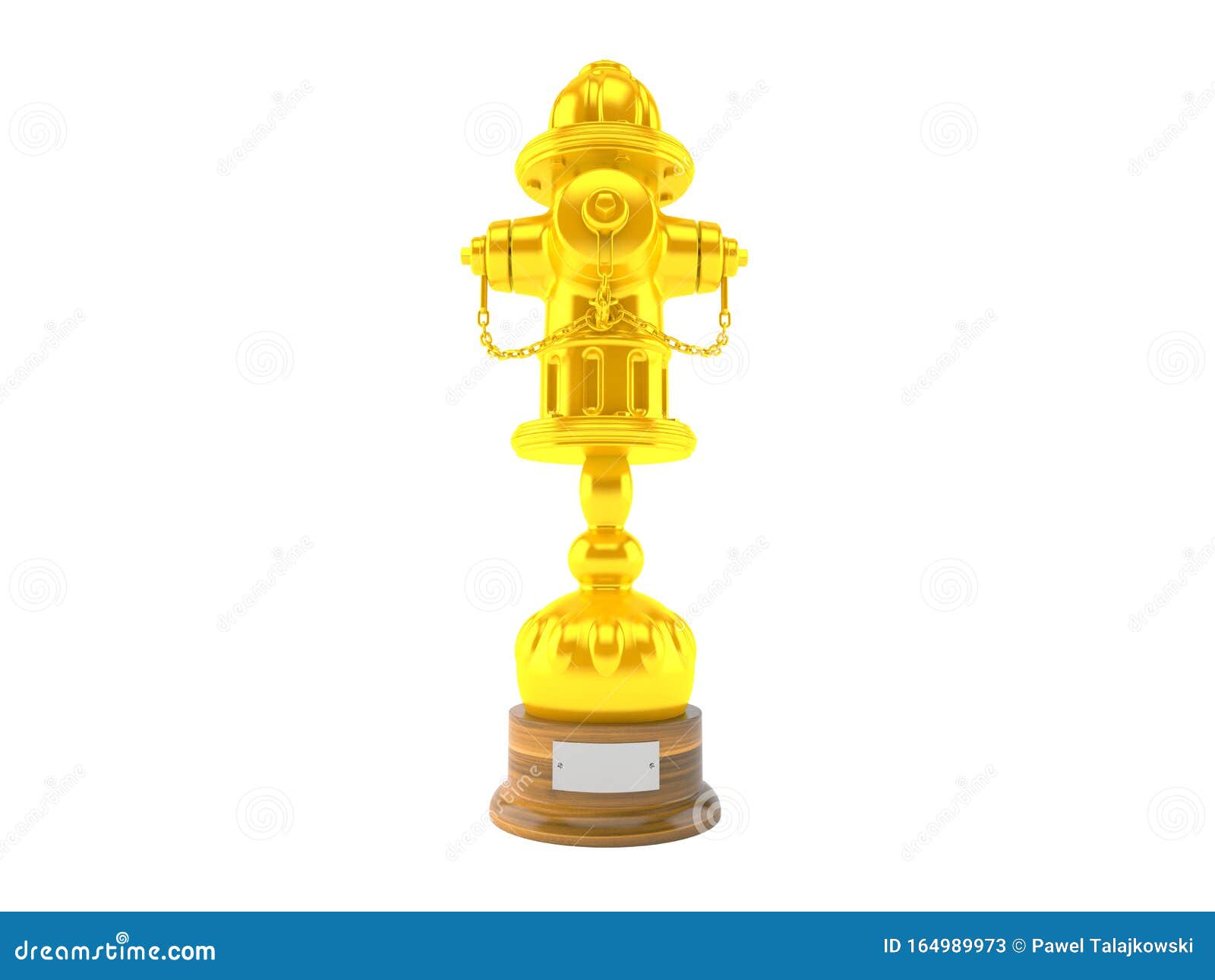 Fire hydrant golden trophy stock illustration. Illustration of valve ...