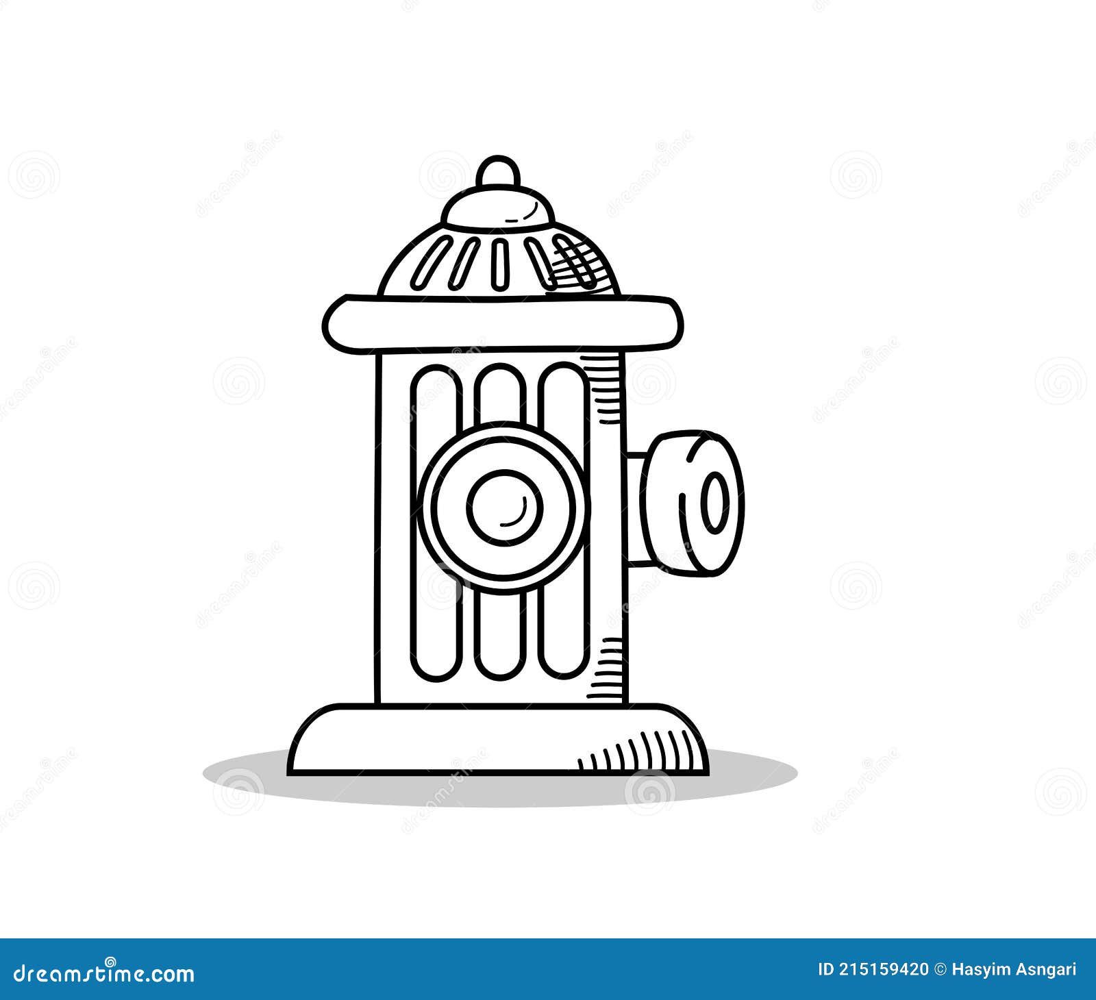 Fire Hydrant Hand Drawn Skecth Vector Illustration Stock Vector ...