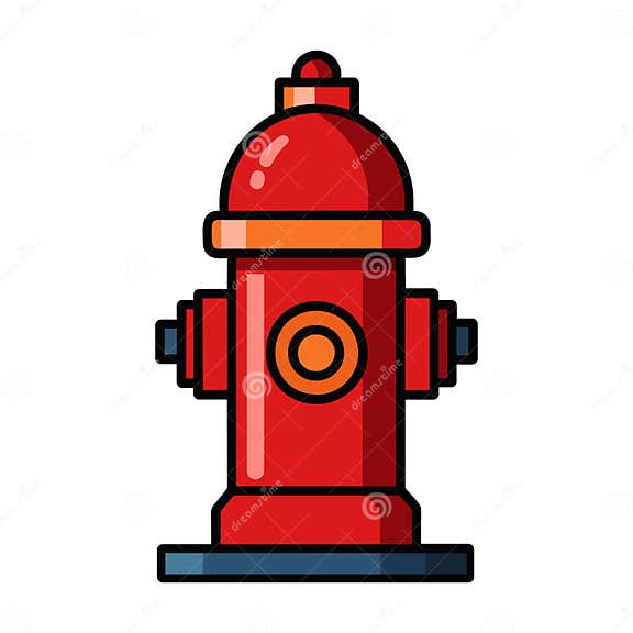 Fire Hydrant Icon. Red Fire Hydrant Icon Isolated on White Background ...