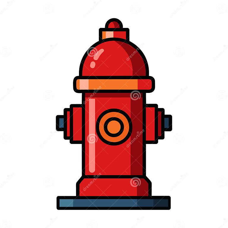 Fire Hydrant Icon. Red Fire Hydrant Icon Isolated on White Background ...