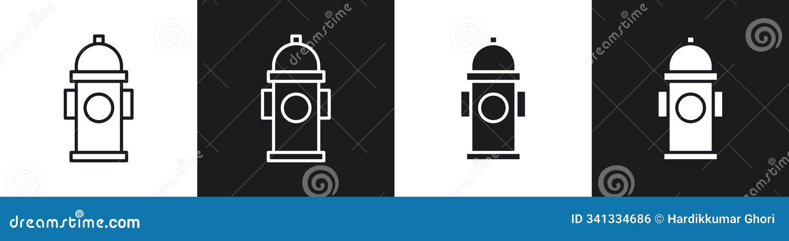 Fire Hydrant Simple Line Icon Cartoon Vector | CartoonDealer.com #354550817