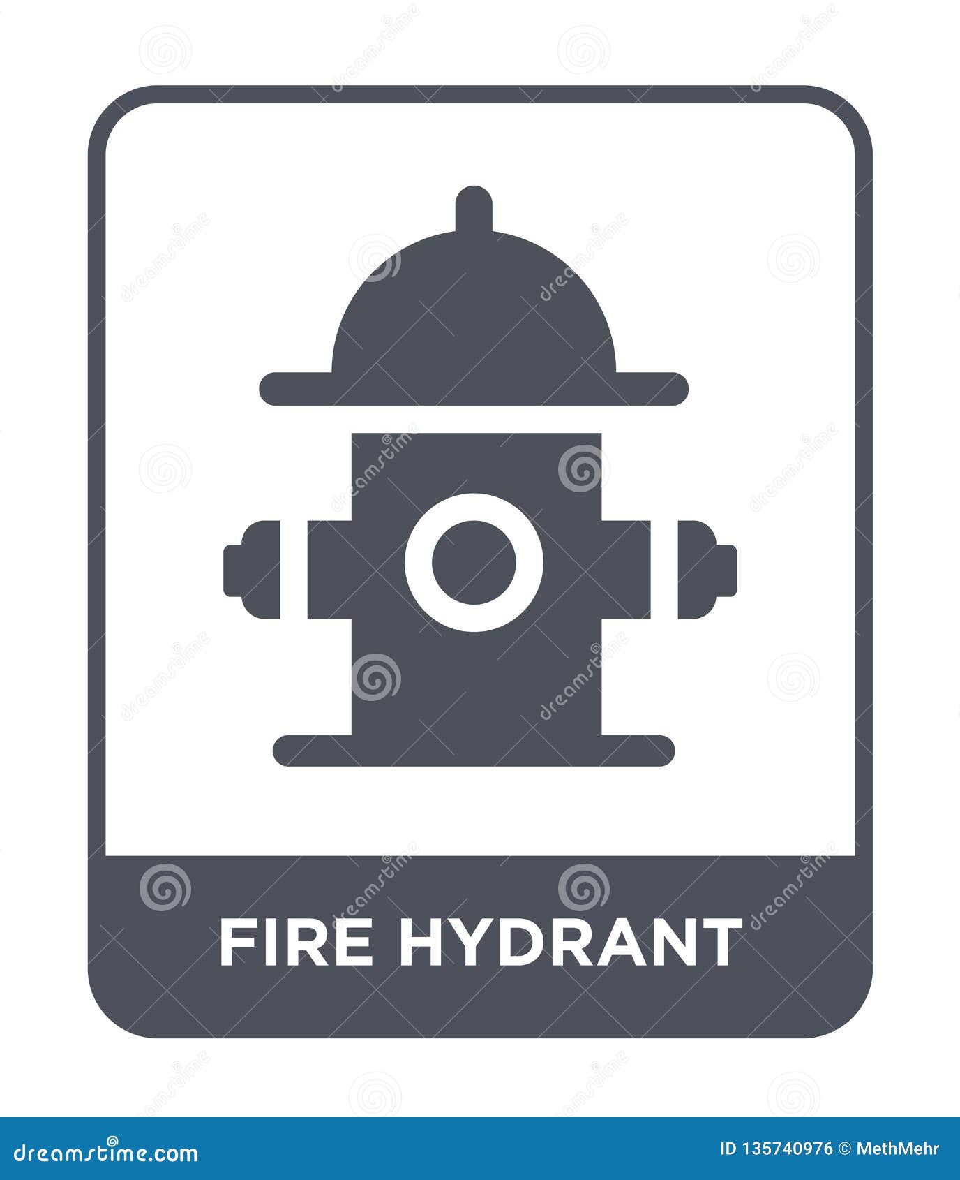 Fire Hydrant Icon in Trendy Design Style. Fire Hydrant Icon Isolated on ...