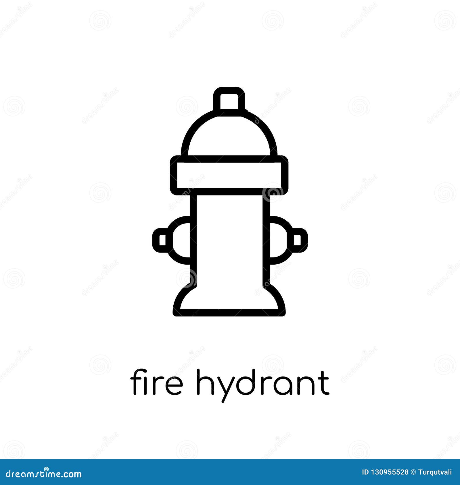 Fire Hydrant Icon. Trendy Modern Flat Linear Vector Fire Hydrant Stock ...
