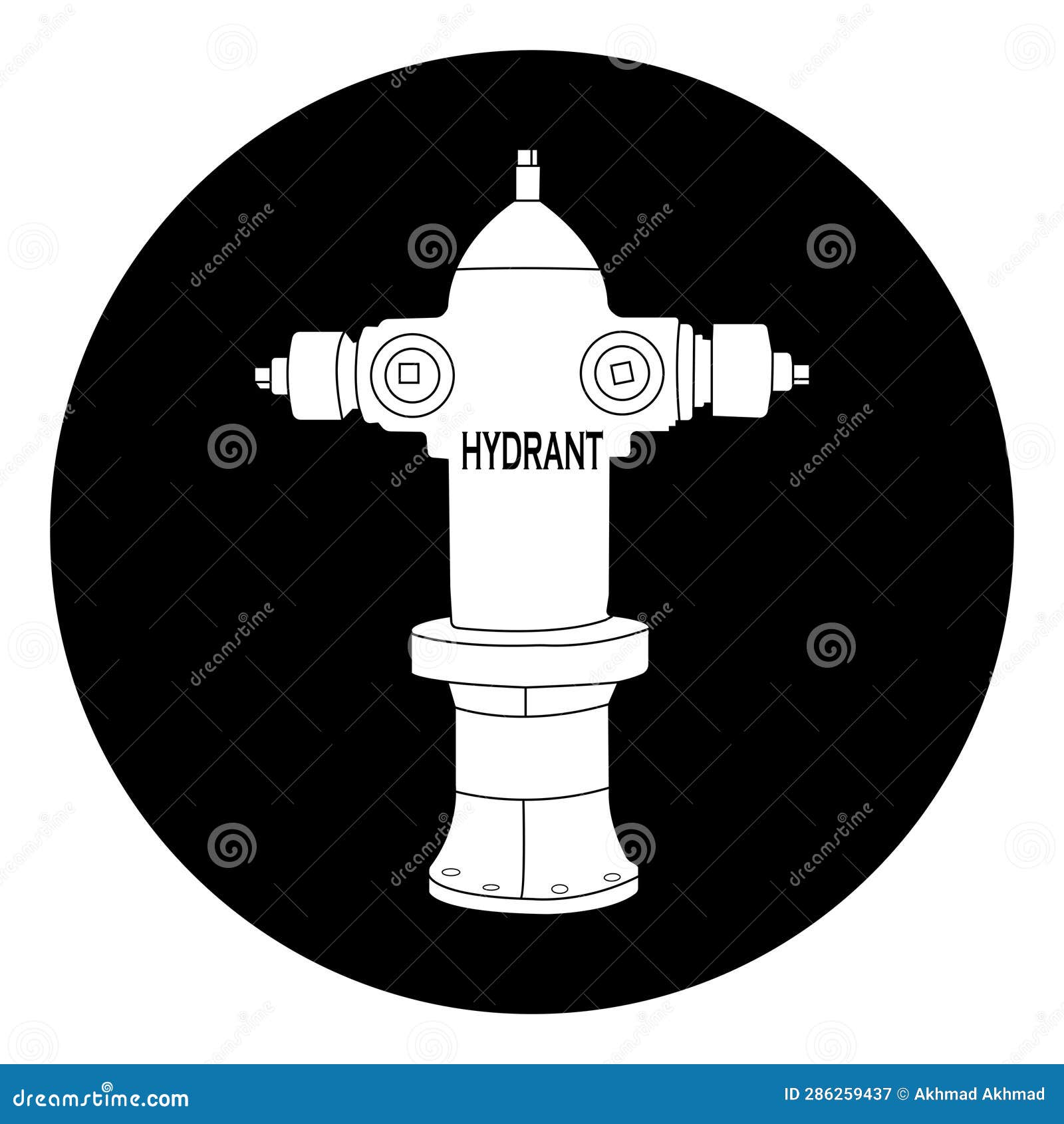Fire hydrant icon stock vector. Illustration of sidewalk - 286259437