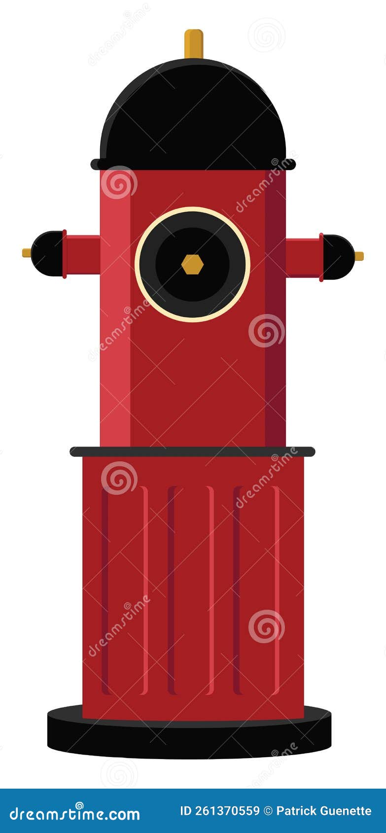 Fire hydrant, icon stock vector. Illustration of fireplug - 261370559