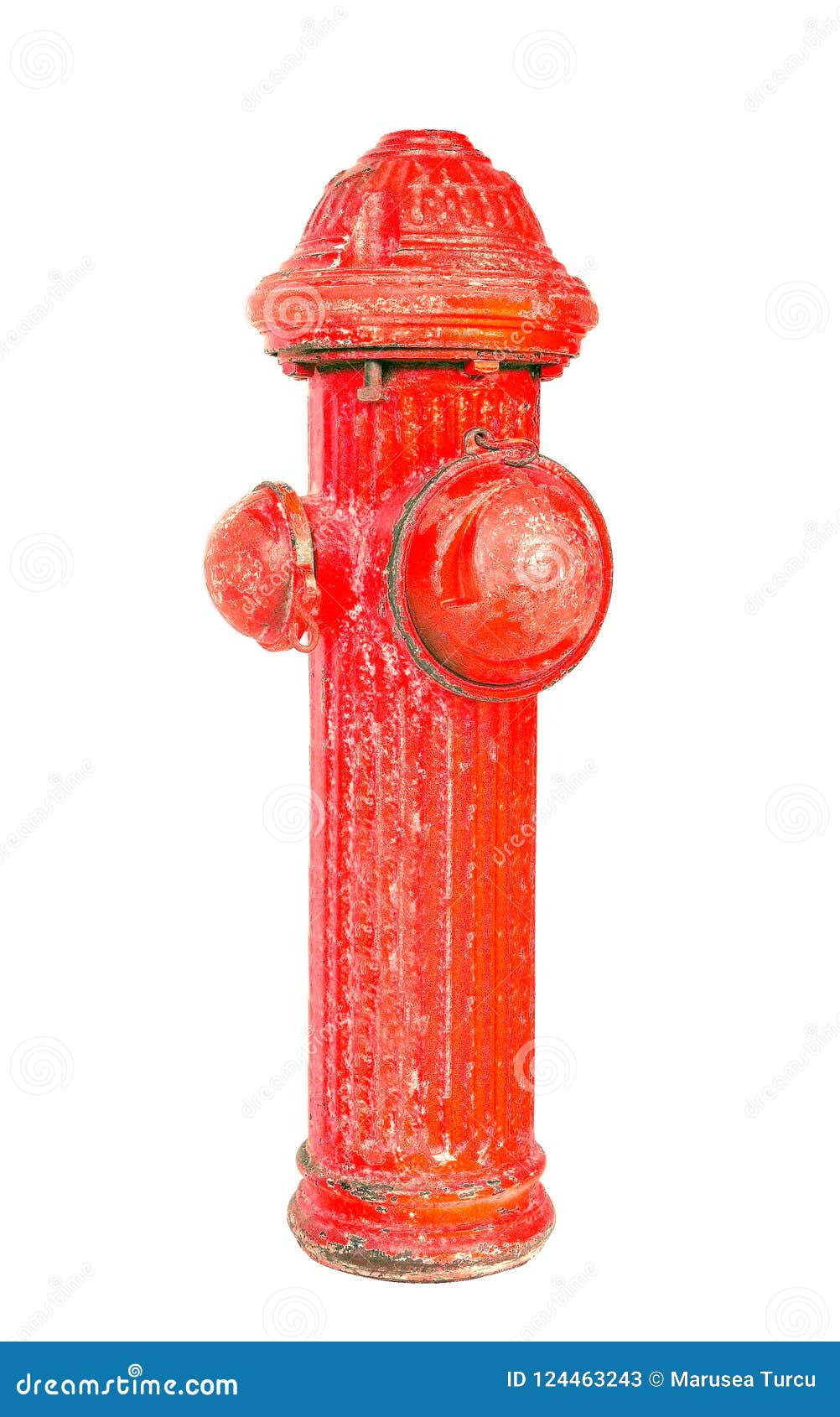 Fire Hydrant Isolated on White Stock Image - Image of faucet, discharge ...