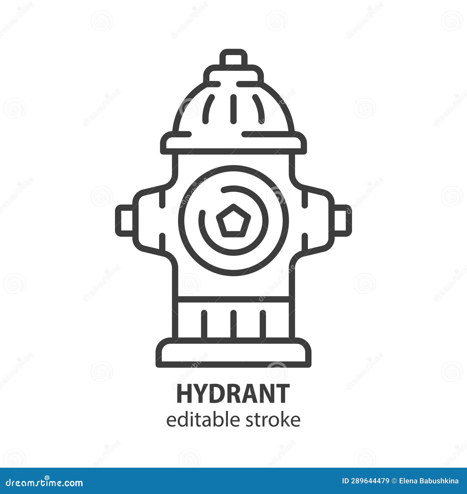 Fire Hydrant Line Icon. Fireplug Symbol. Equipment for Firefighting ...