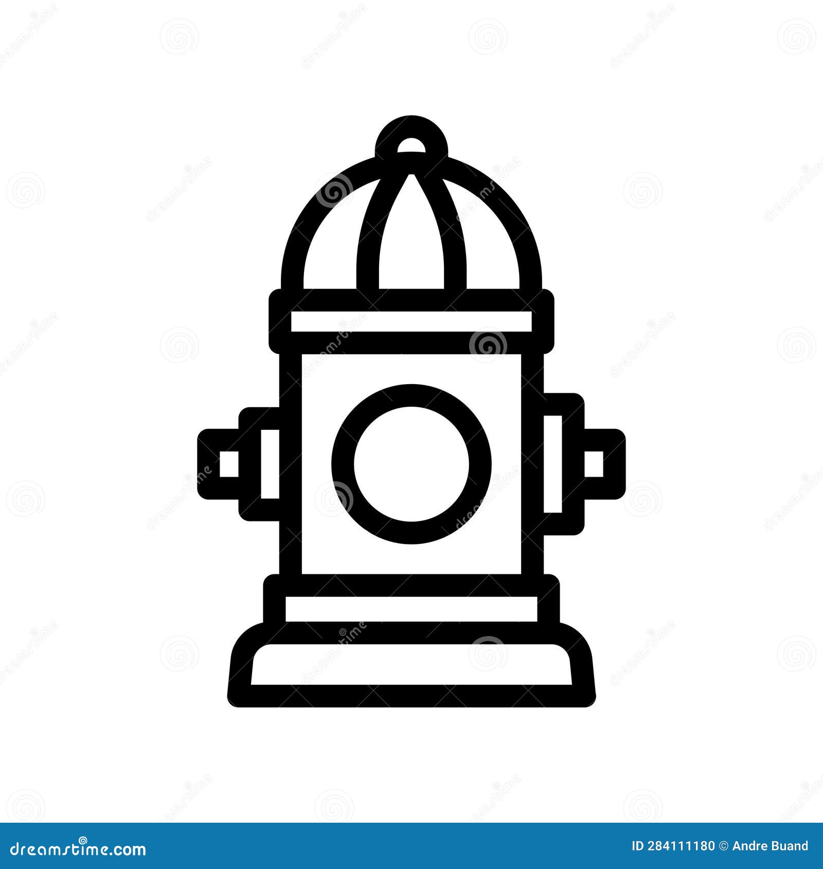 Fire Hydrant Line Icon Illustration Vector Graphic Stock Vector ...