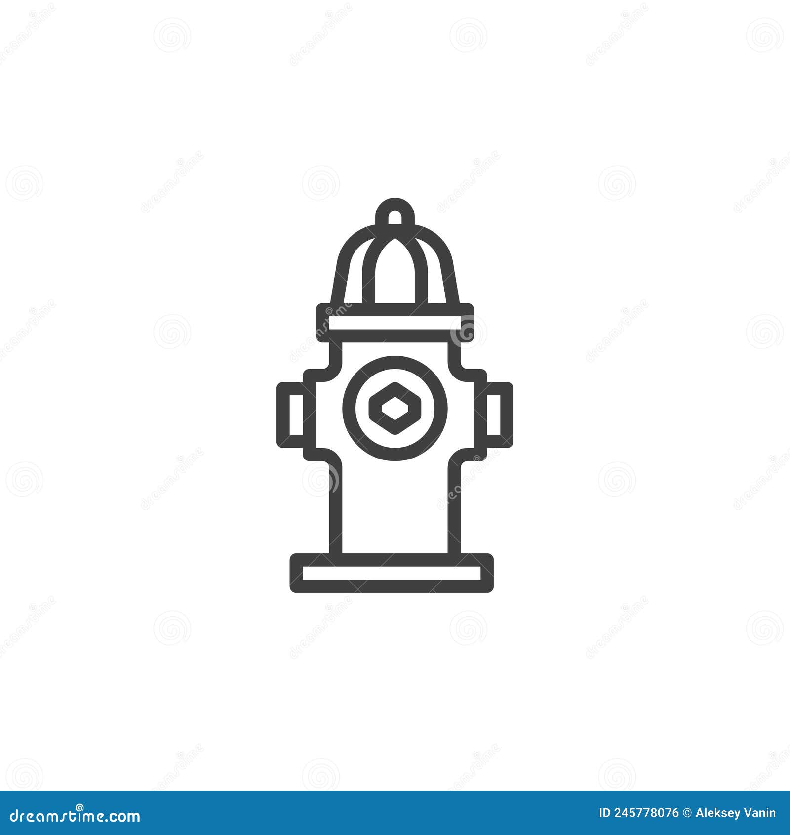 Hydrant Line Icon Concept. Hydrant Flat Vector Symbol, Sign, Outline Illustration ...