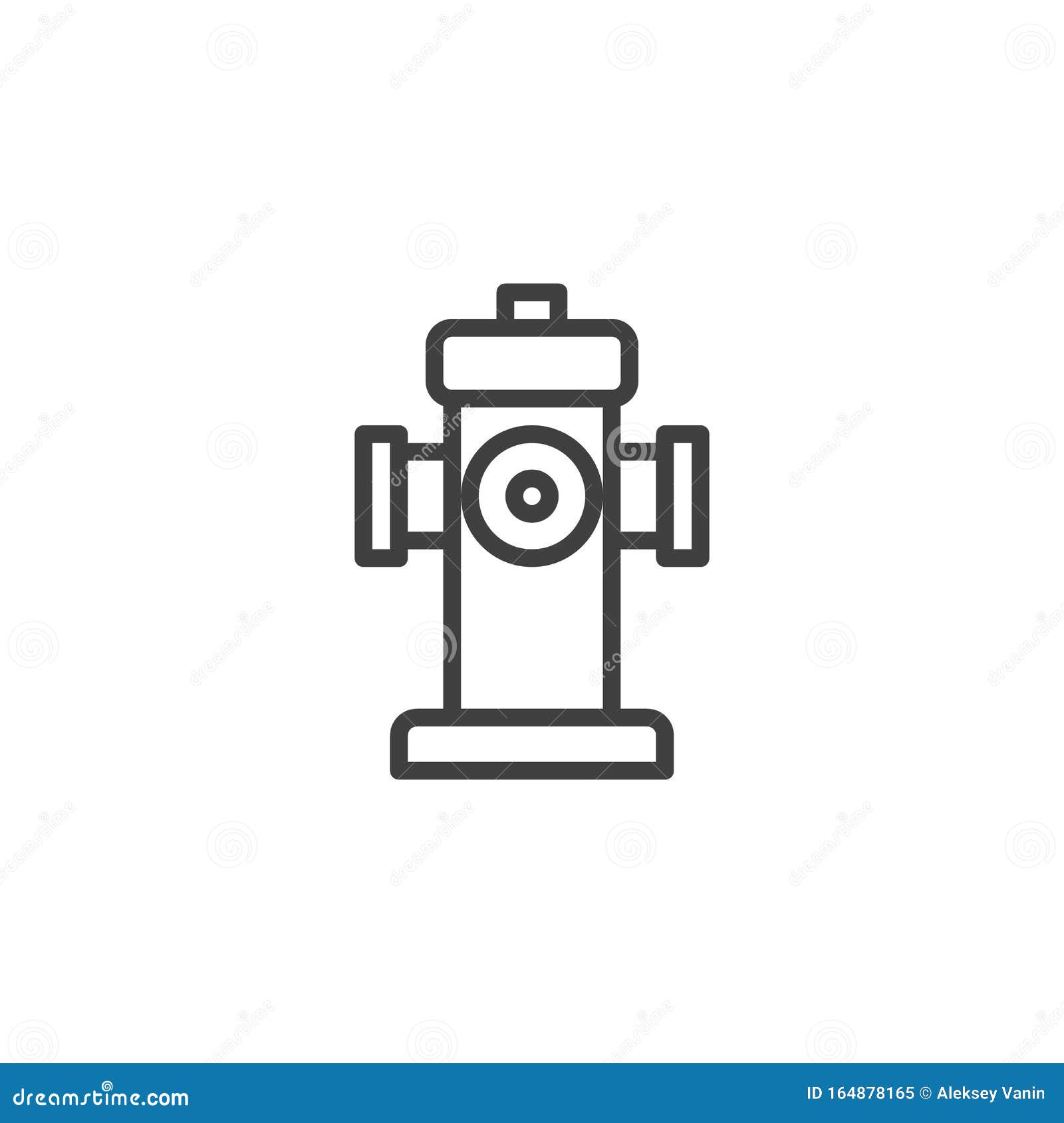 Fire hydrant line icon stock vector. Illustration of pixel - 164878165