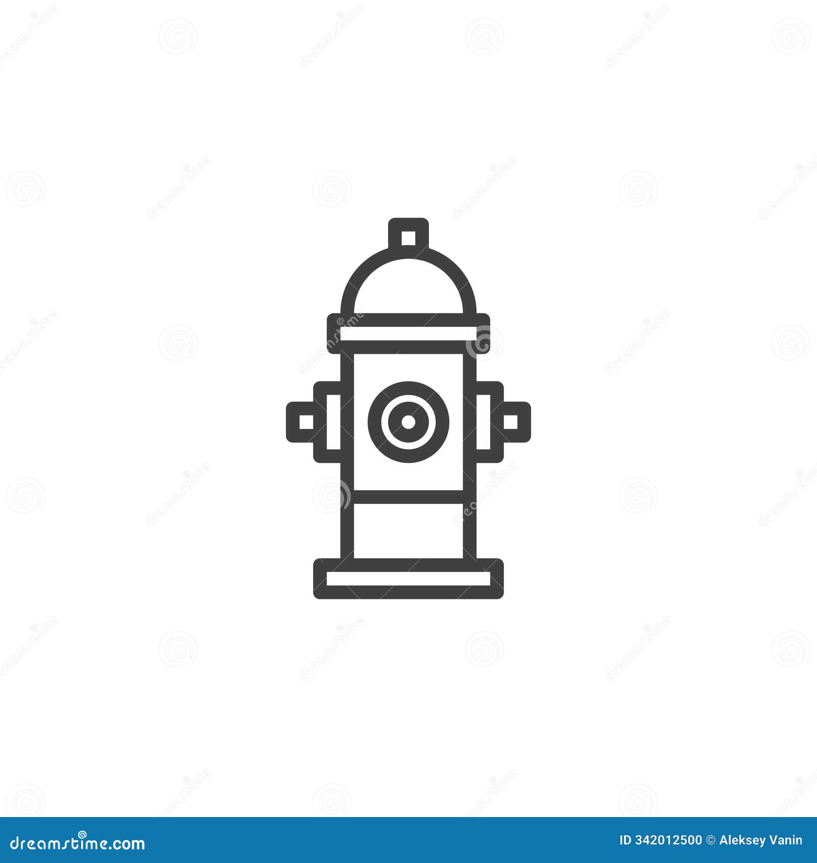 Fire Hydrant line icon stock illustration. Illustration of design ...