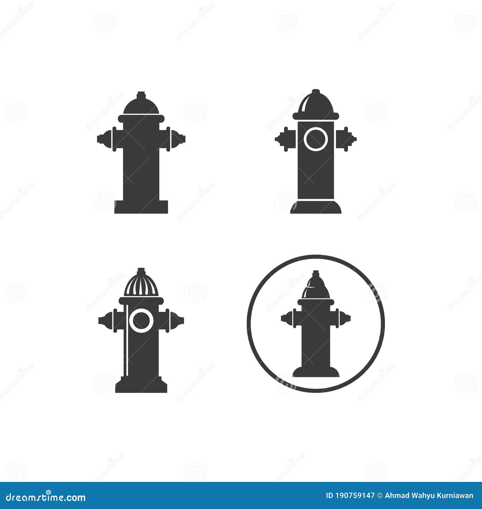 Fire hydrant logo and icon stock vector. Illustration of help - 190759147