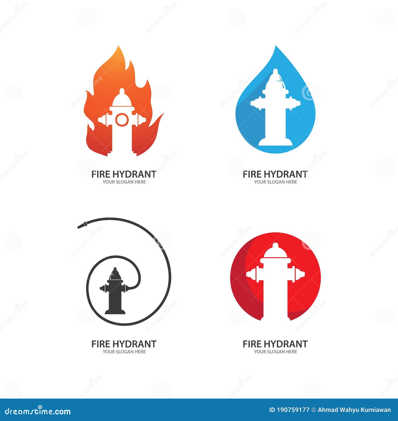 Fire hydrant logo and icon stock vector. Illustration of nozzle - 190759177