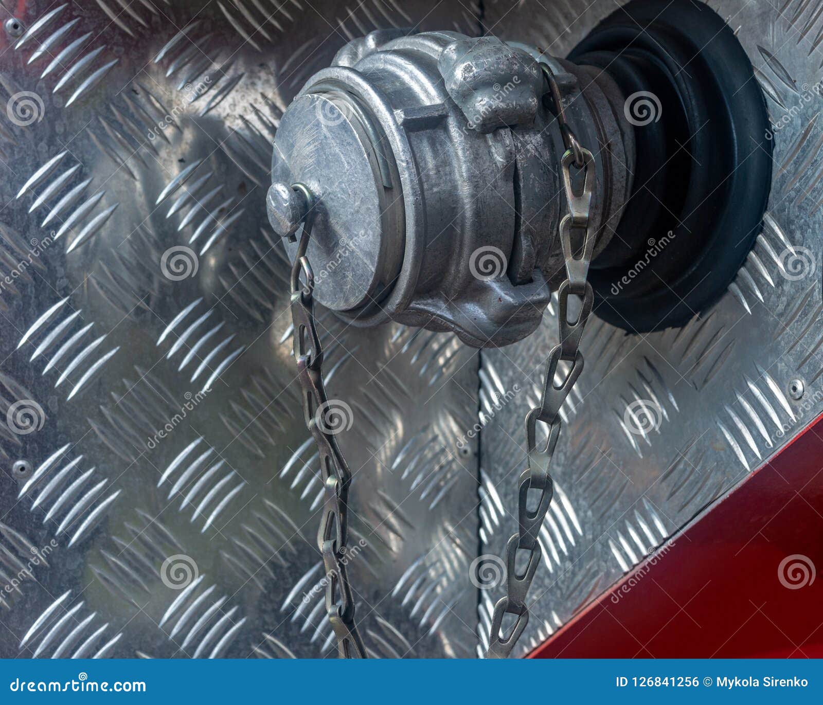 Fire Hydrant on the Machine. Lid on the Hydrant Stock Photo - Image of ...