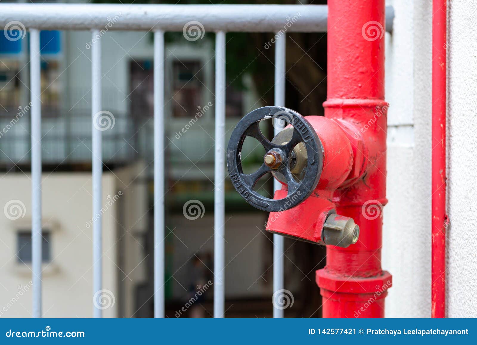 Fire Hydrant Outlet Water with Gate Valve Stock Image - Image of urban ...