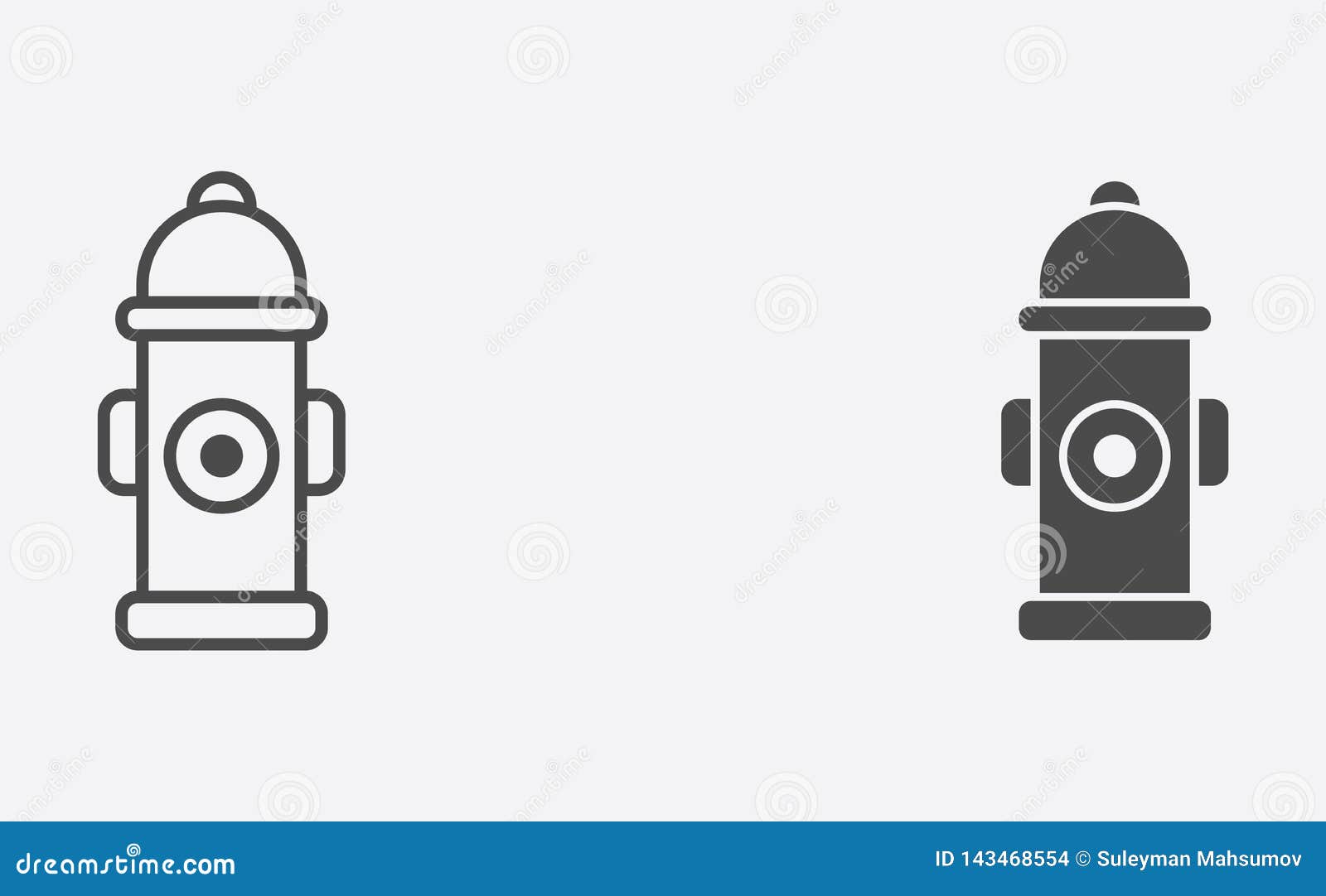 Fire Hydrant Outline and Filled Vector Icon Sign Symbol Stock Vector ...
